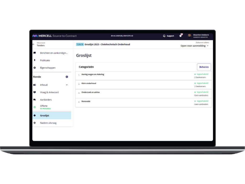 Source-to-Contract I Software voor de private sector van Mercell